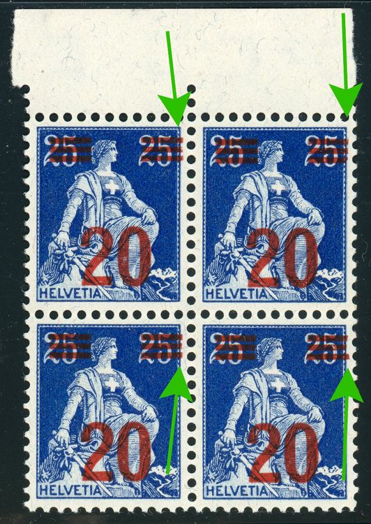 FWM Viererblock **: 151 Aufbrauchsausgabe, 1921 (Neu (gemäss Beschreibung)) in Goldswil für CHF ...