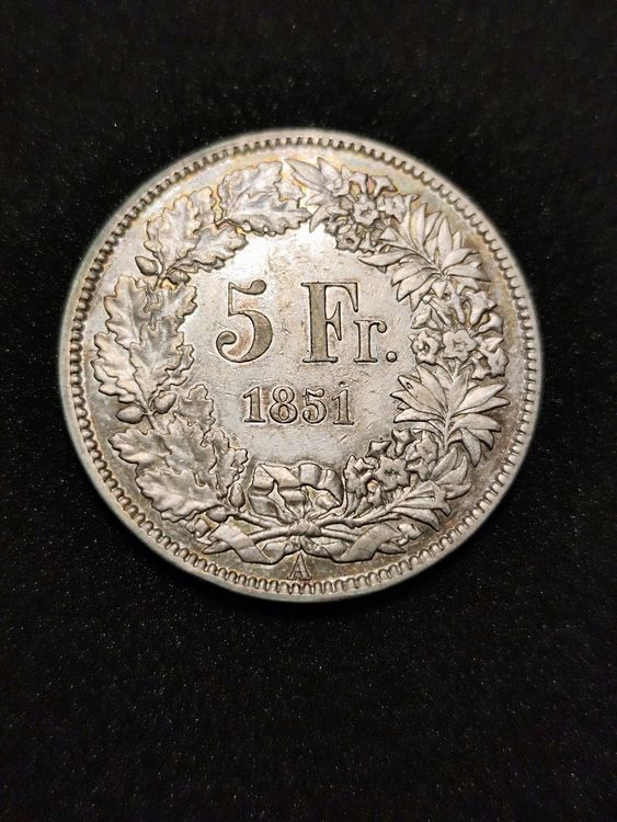 5 franken silber münze 1851 (Gebraucht) in minusio für CHF 320 – mit Lieferung auf Ricardo kaufen
