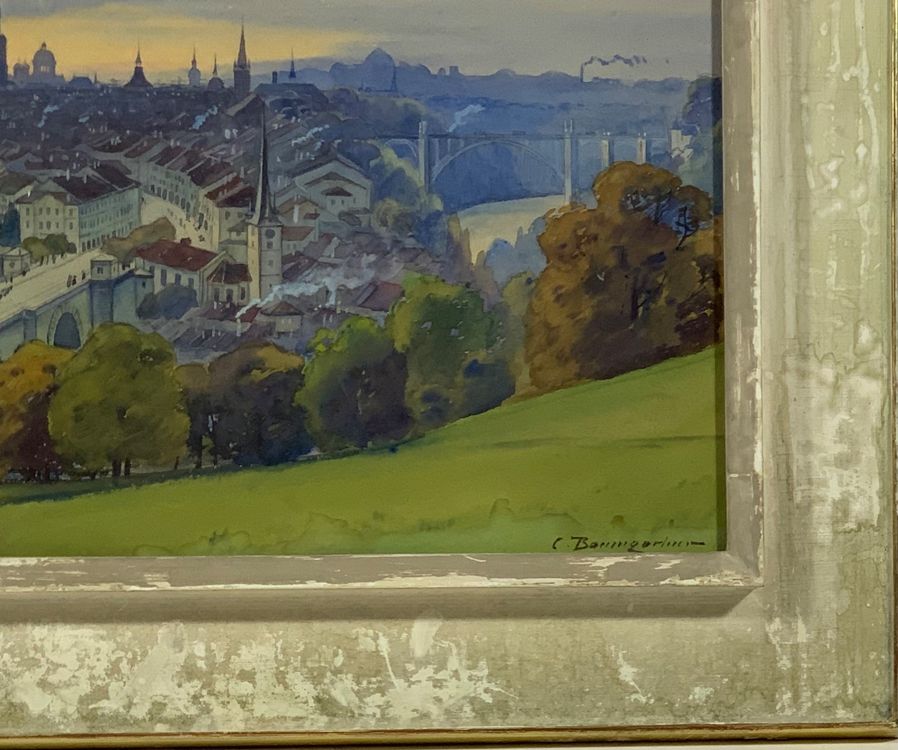 Christian Baumgartner (1855-1942) Aquarell - Stadtansicht | Kaufen auf Ricardo