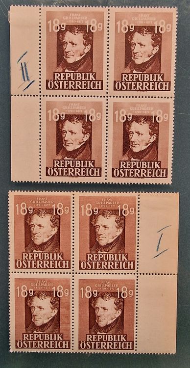 ÖSTERREICH Sondermarken1947 Todestag von Franz Grillparze (Neu (gemäss Beschreibung)) in ...