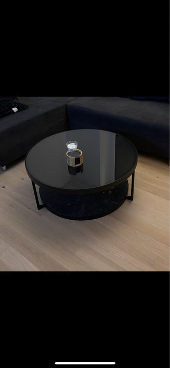 Ikea Couchtisch FROTORP schwarz Glas Marmor Optik (Neu (gemäss ...