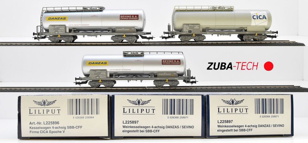 Liliput 3x Kesselwagen 4-achsig SBB H0 GS mit OVP | Kaufen auf Ricardo