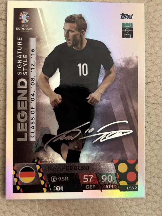 Topps Euro 2024 Lukas Podolski Silver Legend Signature Style | Kaufen ...