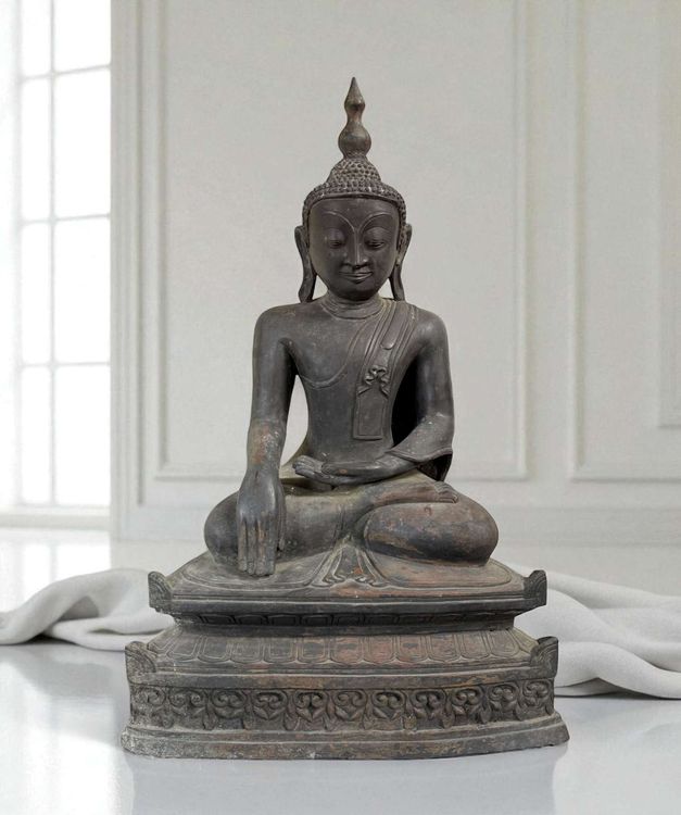 Alter Burma Buddha Bronze Statue Skulptur Sammlungsauflösung (Gebraucht ...