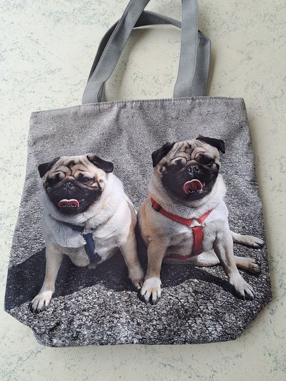 Einkaufstasche mit MOPS Bild - Neu - 37x35cm (Neu (gemäss Beschreibung ...