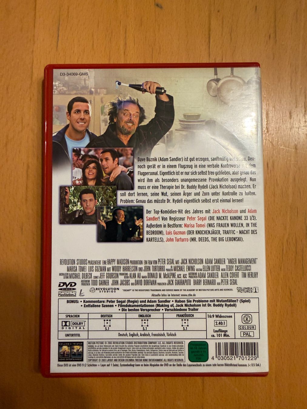 DVD Komödie: Die Wutprobe (Anger Management) (Gebraucht) in Riehen für ...