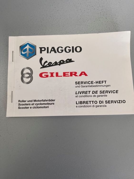 Piaggio Vespa Gilera Serviceheft - NEU aus 2-Rad Räumung (Neu und ...