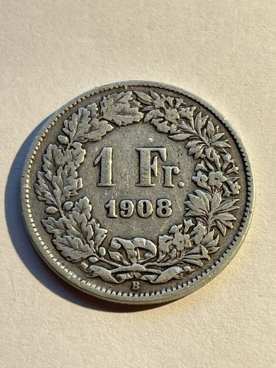 Monnaie Suisse 🇨🇭 1908 1 fr (Gebraucht) in für CHF 8.8 – mit Lieferung ...