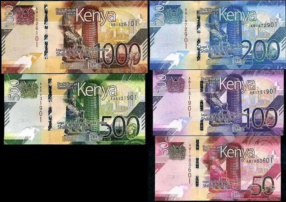 Kenya Set 5 Banknoten UNC (Neu und originalverpackt) in Auw für CHF 35 ...