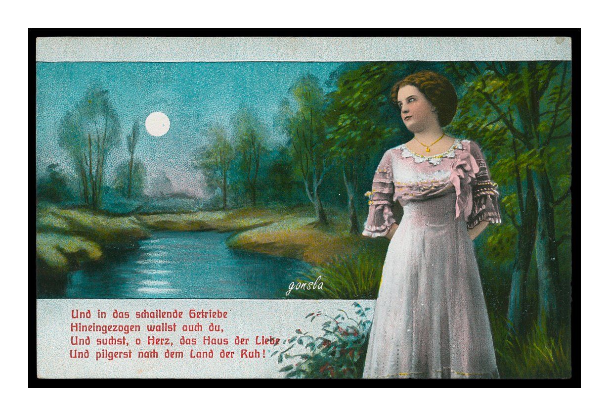 FRAU / FEMME - 1910 "Szene Natur / Scène en Nature" (3xC.P.) (D ...