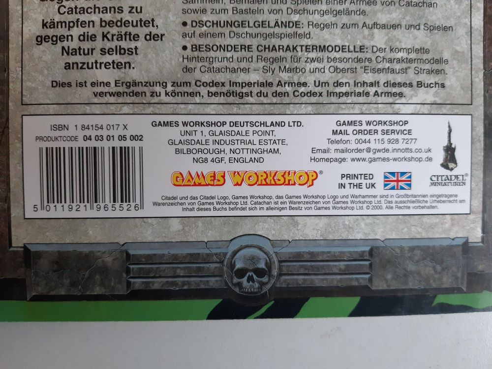 WARHAMMER 40000 - Codex - Imperiale Armee - Catachan 2000 (D'occasion ...
