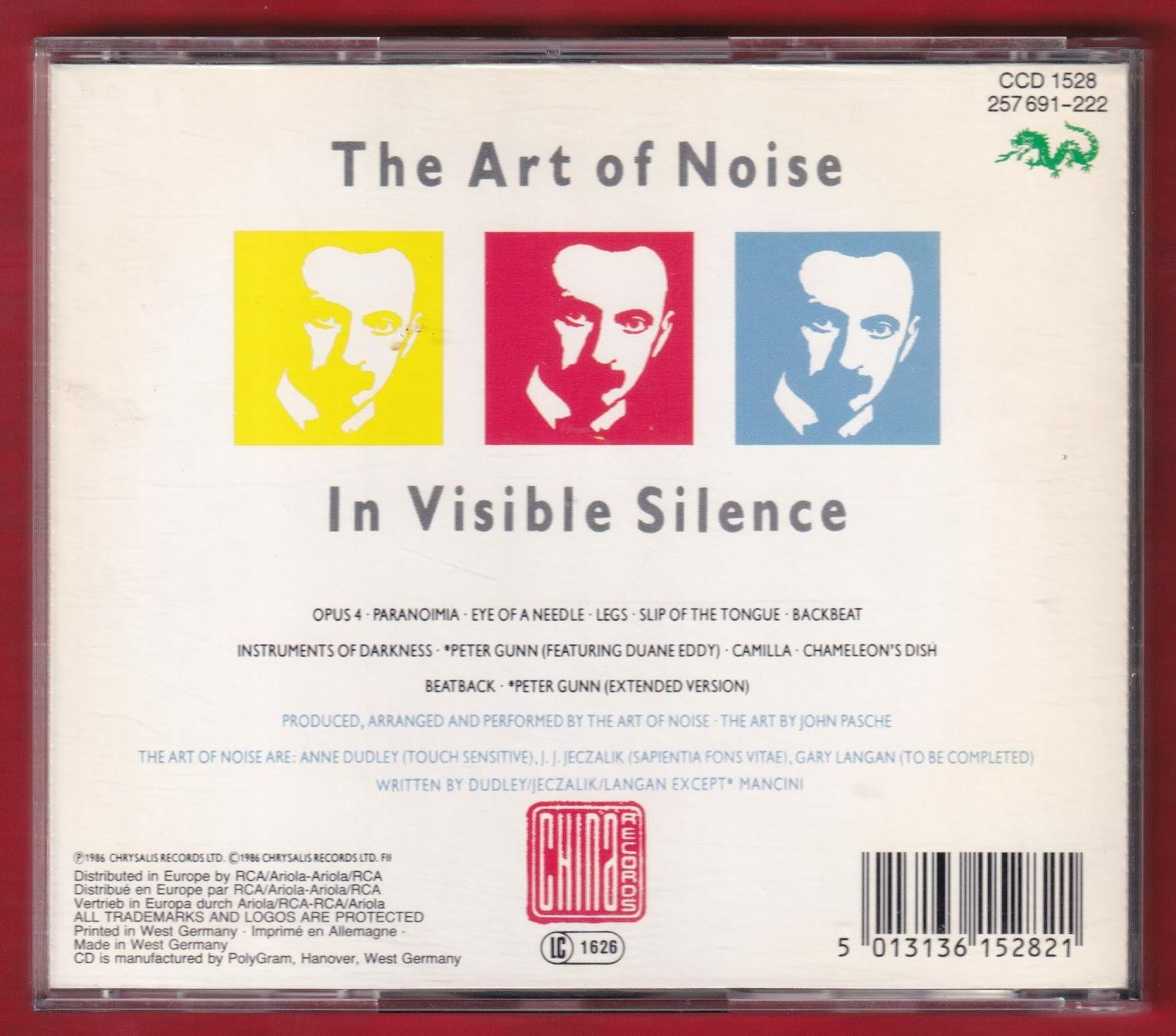 The Art Of Noise - In Visible Silence (CD) (Gebraucht) in Zürich für ...