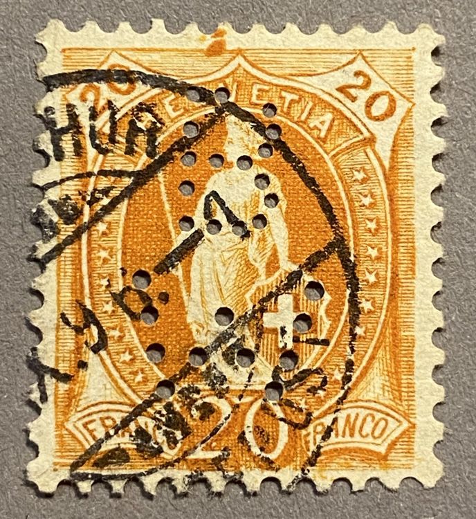 66Aa Perfin MB Stempel Winterthur Kat. 8.- | Kaufen auf Ricardo