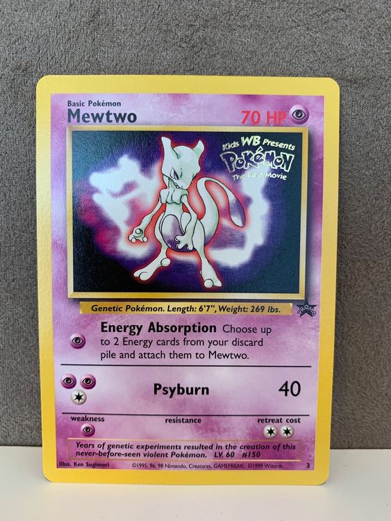 3 Promo WB STAMP Mewtwo Mewtu ENG Pokemon Wizards Black Star (Gebraucht ...