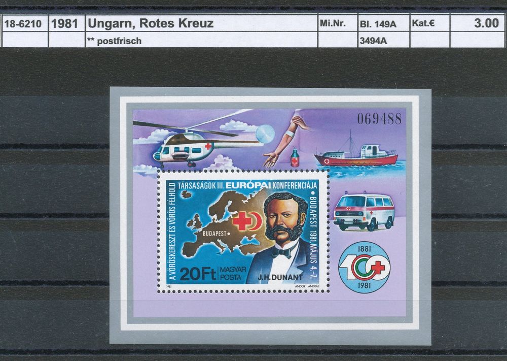 1981 Ungarn, Rotes Keuz | Kaufen auf Ricardo