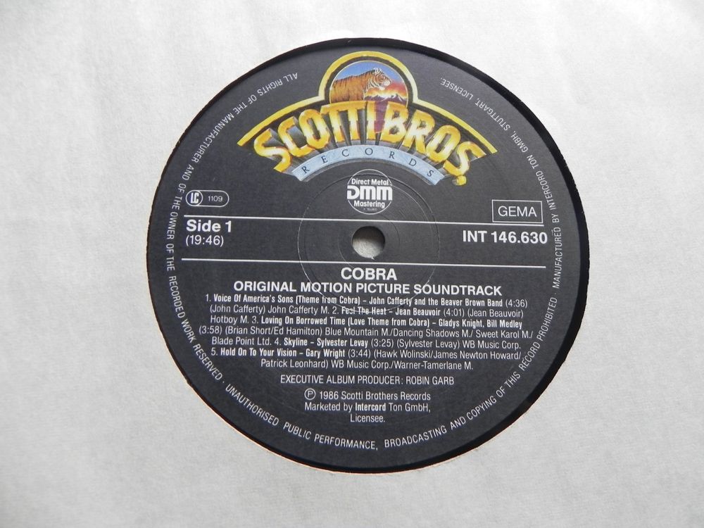 LP Movie Film Musik Soundtrack Cobra Sylvester Stallone 1986 (Gebraucht ...