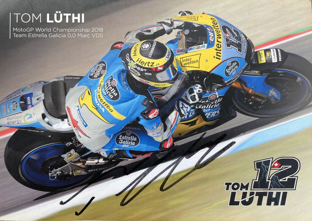 Tom Lüthi Moto GP Autogramm Estrella Galicia Handsigniert | Kaufen auf Ricardo