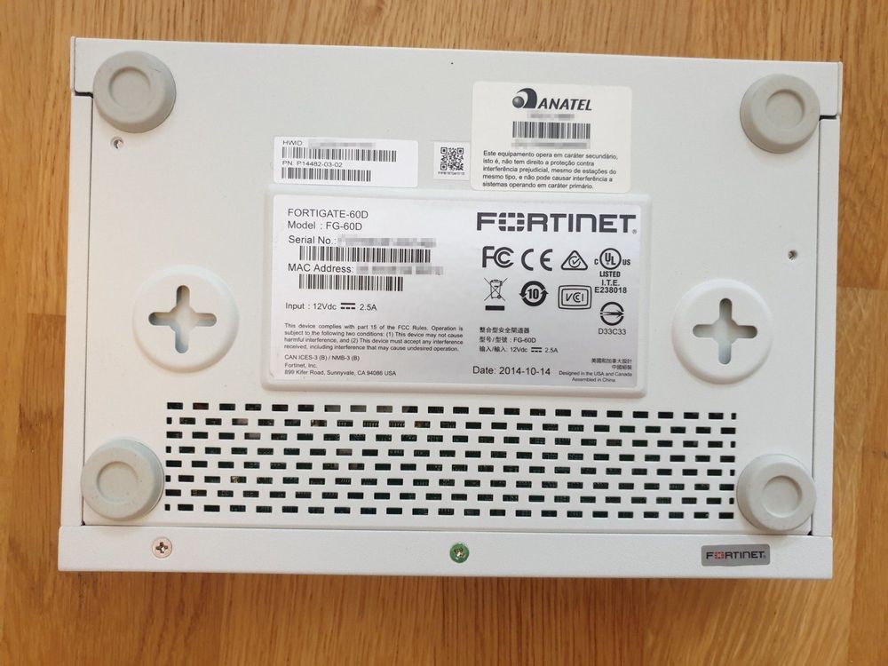 Fortigate 60D (FGT-60D) (D'occasion) à Kollbrunn pour CHF 175 – avec ...