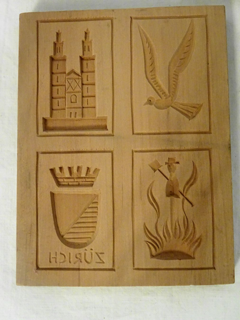 Zürcher Tirggel Model, Holzmodel, Springerle, 1 x mit Zürich (Gebraucht ...