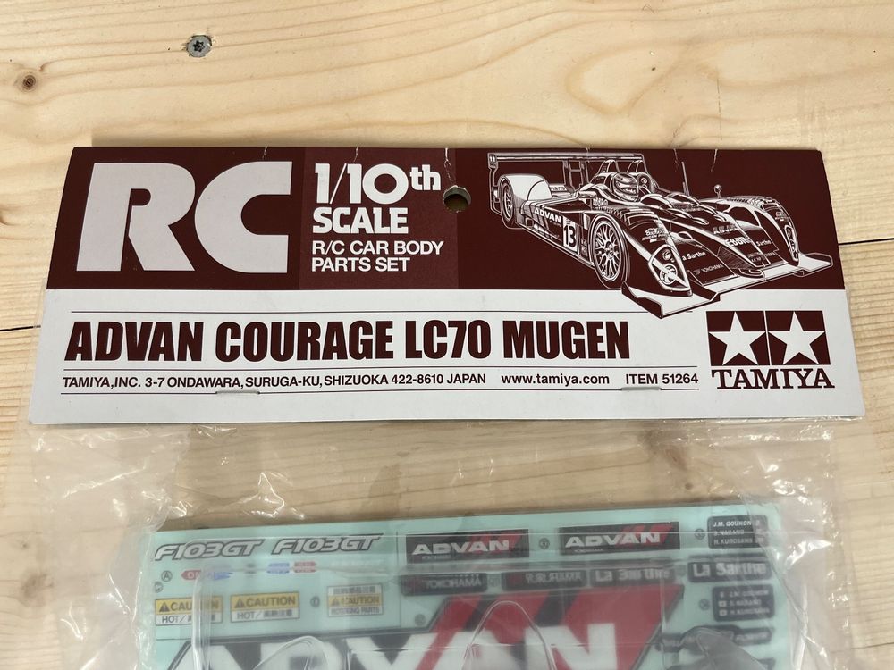 Tamiya f103 courage lc70 mugen Karosserie 1/10 le mans lmp1 | Kaufen ...