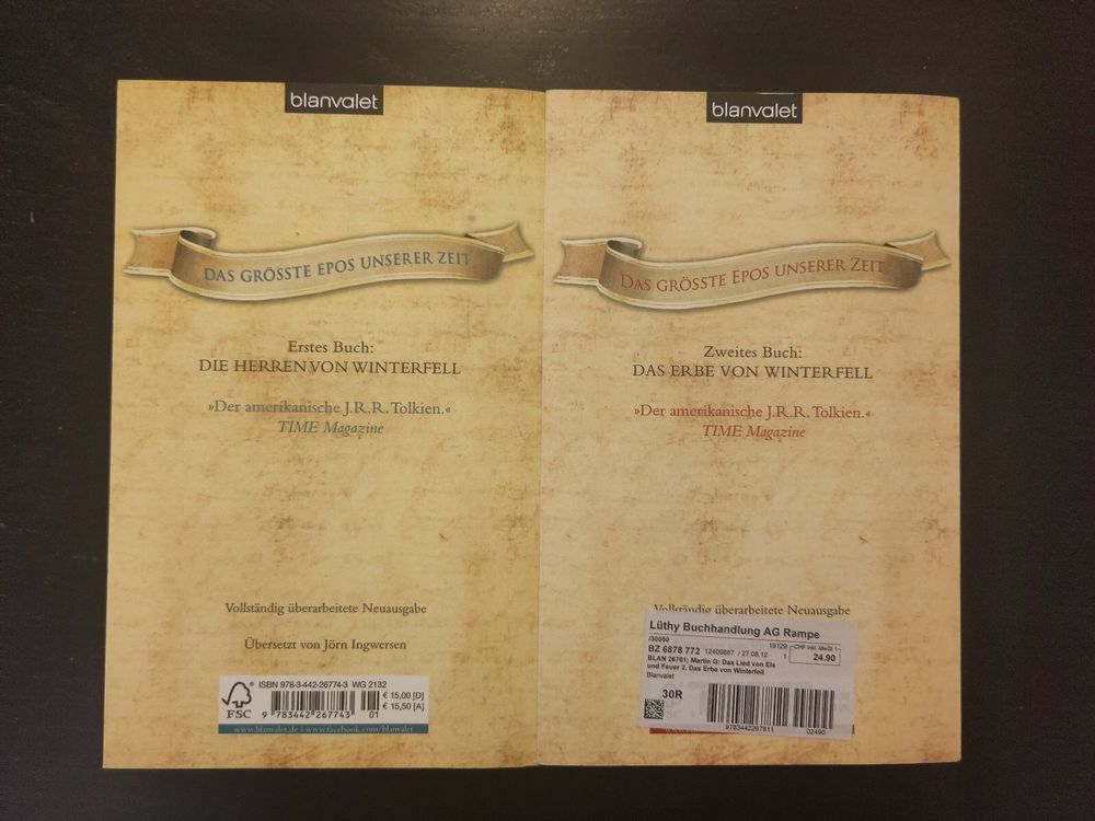 Das Lied von Eis und Feuer (komplett: Bände 1 - 10) (Gebraucht) in ...