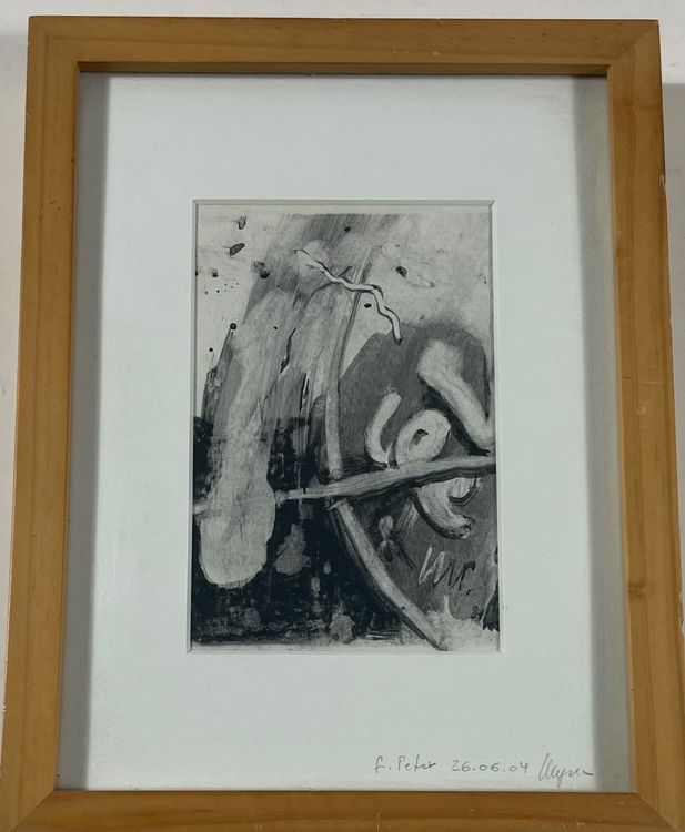 Interessante Mischtechnik unleserlich Signiert | Kaufen auf Ricardo