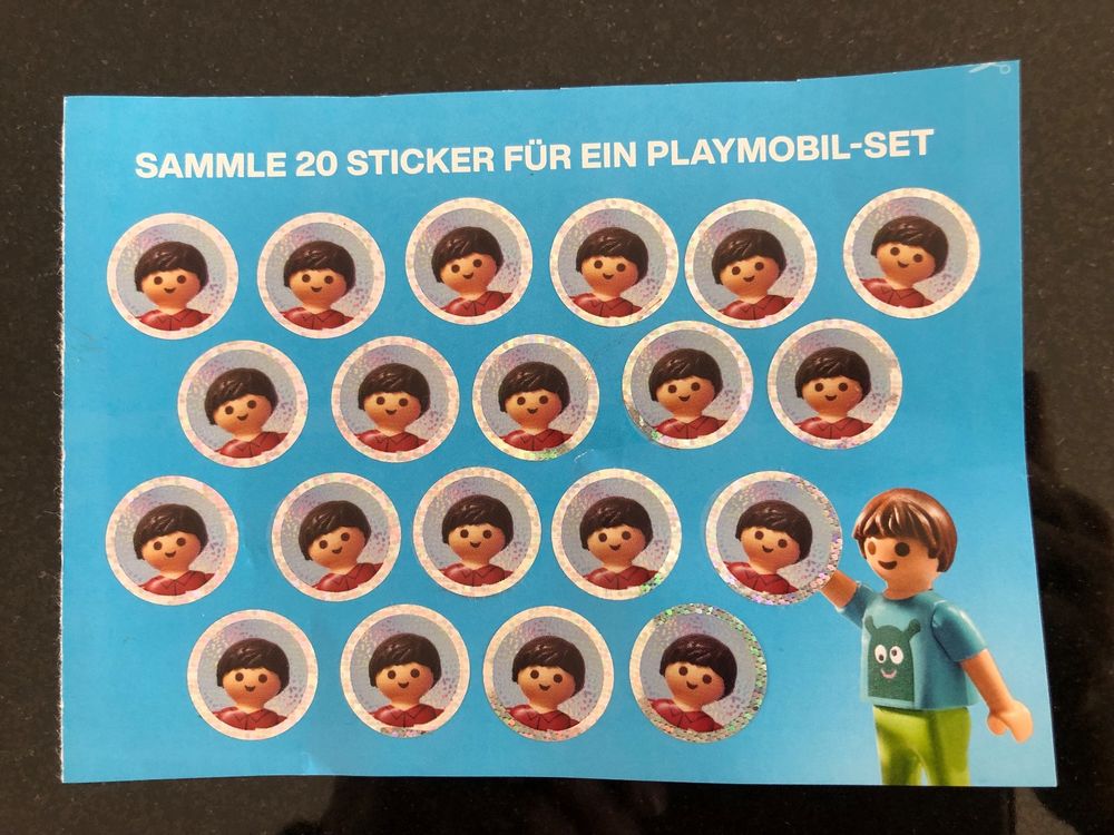 Migros Mania Playmobil 20 Sticker (1 volle Karte) | Kaufen auf Ricardo