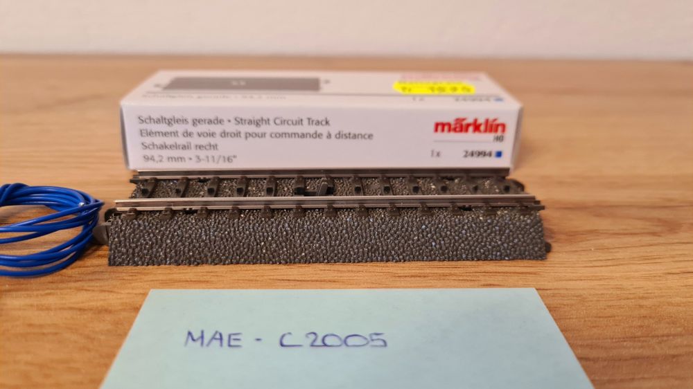 Märklin H0, 1x Schaltgleis gerade 24994 (MAE-C2005) (Gebraucht) in ...