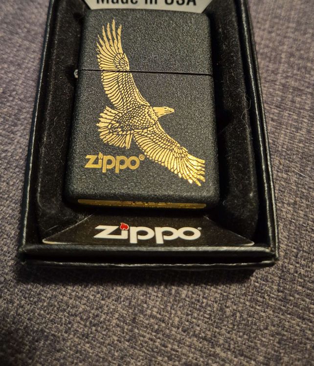 Zippo Feuerzeug Adler Gold Schwarz Neuwertig USA | Kaufen auf Ricardo