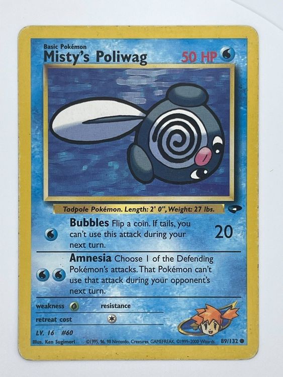 Misty's Poliwag 89/132 Pokémon Gym Challenge (Neu (gemäss Beschreibung ...