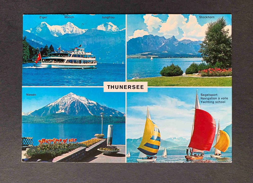 AK Thunersee 4 Bild Karte (Gebraucht) in Goldau für CHF 3 – mit Lieferung auf Ricardo kaufen