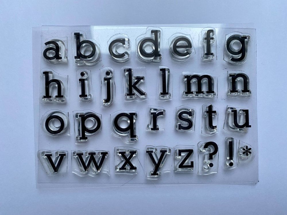 Alphabet Serif Small Letters Clear Stamp for Paper Crafting (Gebraucht ...