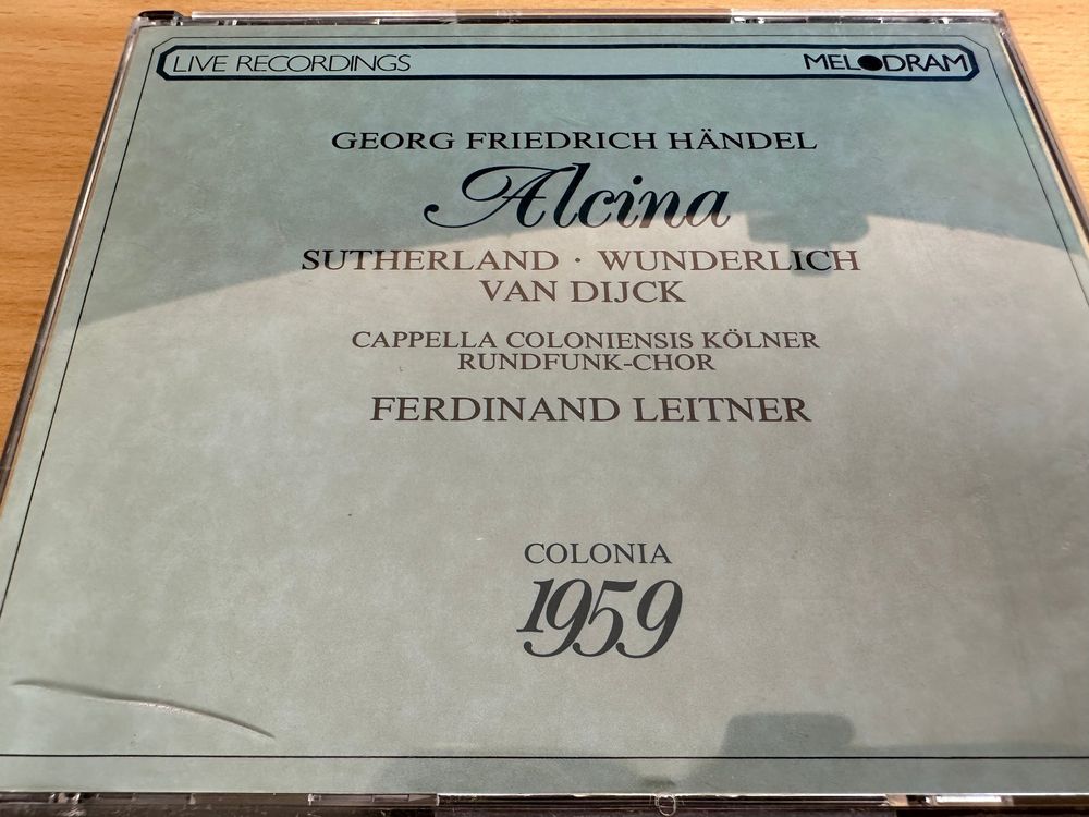 Joan Sutherland , Alcina Fritz Wunderlich – Alcina - 2 CD (Gebraucht) in Rikon im Tösstal für ...