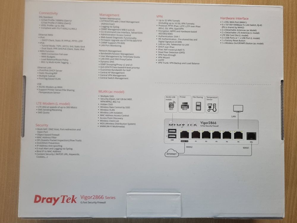 DrayTek Vigor 2866ax G.fast-Modem (Gebraucht) in Studen SZ für CHF 99 – mit Lieferung auf ...