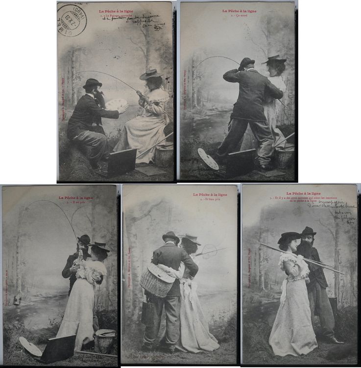 Romantisch – Angeln – 5 AK – 1903 | Kaufen auf Ricardo
