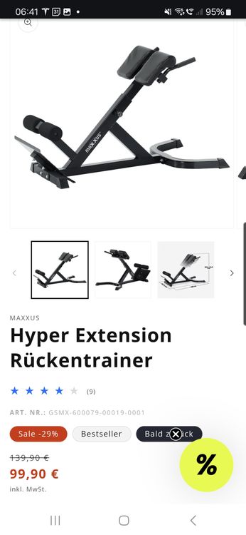 Maxxus Hyper Extension Back Trainer 💪 (Gebraucht) in Trin Mulin für CHF 10 – nur Abholung auf ...