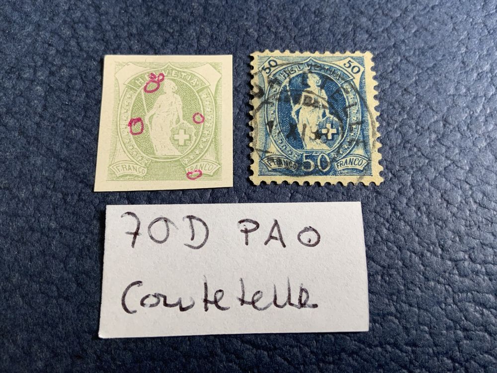 Briefmarken Schweiz Stehende Helvetia 70D PA O | Kaufen auf Ricardo