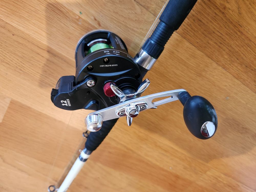 4 Ruten komplett mit Sideplaner zum Schleppfischen (Gebraucht) in ...