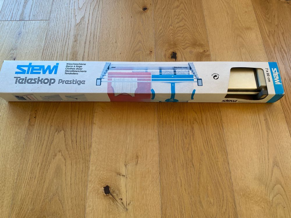 STEWI Teleskop Prestige Swiss Made Wandtrockner 80cm NEU OVP (Neu und originalverpackt) in ...