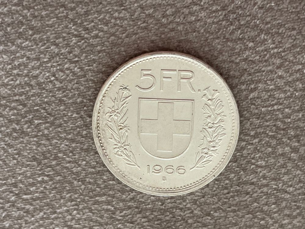 5 Franken 1966 SILBERMÜNZE (Gebraucht) in Elsau für CHF 8 – mit Lieferung auf Ricardo kaufen