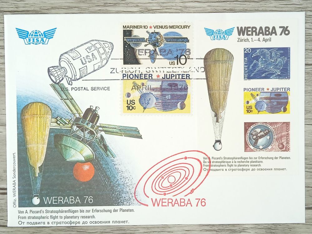 TR13 Enveloppe + Timbre USA 1976 Weraba (Gebraucht) in Cousset für CHF ...