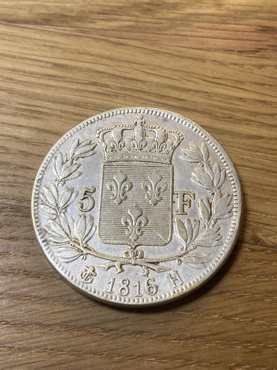 Jolie pièce de 5 franc 1816 H Copie en argent (Gebraucht) in Villars ...