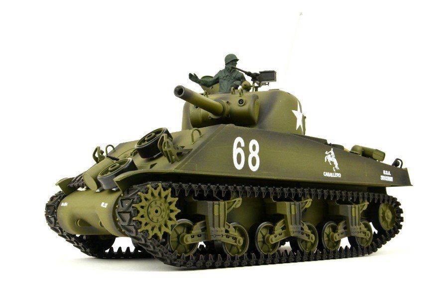 Defekt-RC Panzer "US M4A3 Sherman" Heng Long 1:16 Mit Rauch& (Defekt ...