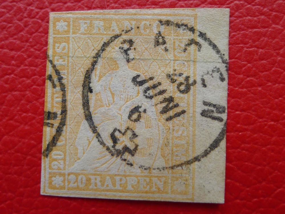 Strubel 1857: 25F (25B1.mm) Topstück von BADEN, Kat: 370.-+ (Gebraucht) in Sursee für CHF 80 ...