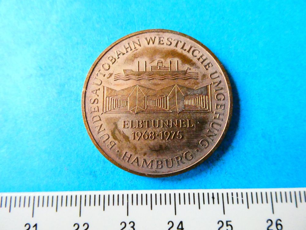 Medaille Hamburg, Elbtunnel 1968-1975 (Gebraucht) in Hinterforst für CHF 1 – mit Lieferung auf ...