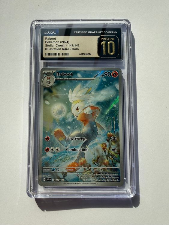 Pokemon SCR Raboot 147/142 EN / (CGC Pristine 10) (Neu (gemäss ...