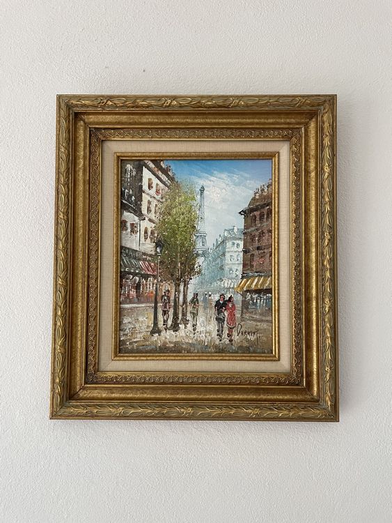 Tableau Paris Tour Eiffel signé (Gebraucht) in Pâquier-Montbarry für CHF 50 – mit Lieferung auf ...