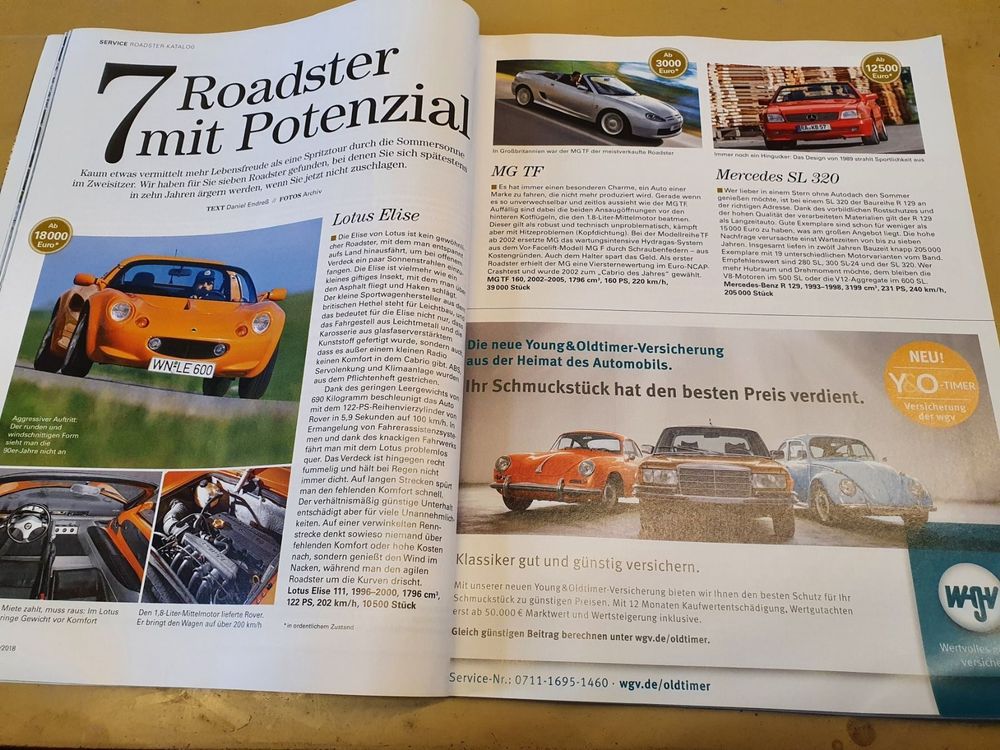 Motor Klassik 7/18 Mercedes 500 SLC 560 SEC BMW Z4 Giulia xx | Kaufen ...