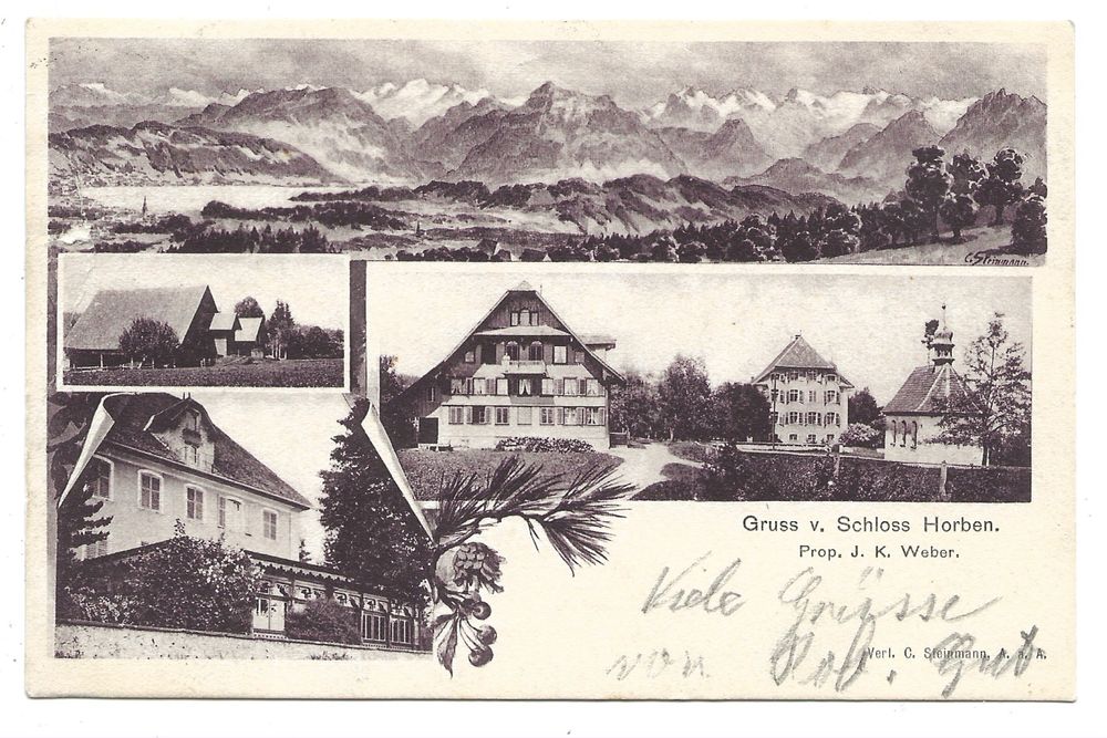 Gruss vom Schloss Horben (AG) Freiamt - Beinwil Muri - 1906 | Kaufen ...