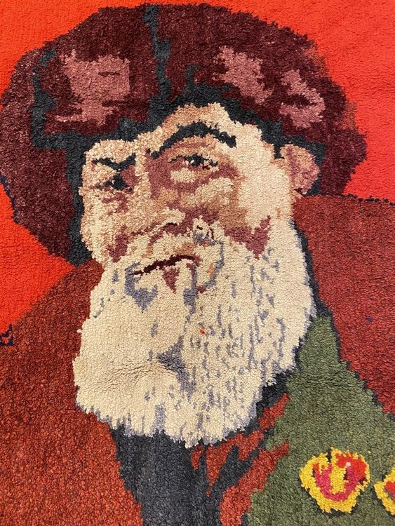 Grandioser rare feine Antiker Sheikh Shamil Portrait Teppich | Kaufen ...